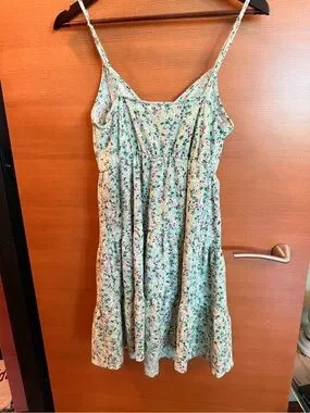 Lush | Dresses | Lush Mint Green Floral Dress With Ruching Detail ...
